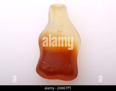 Haribo cola bottle sweets on a white background Stock Photo - Alamy