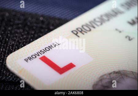 UK Provisional Driving Licence for a learner driver Stock Photo - Alamy