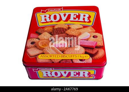 Crawfords Rover assorted biscuits in a tin, UK Stock Photo - Alamy