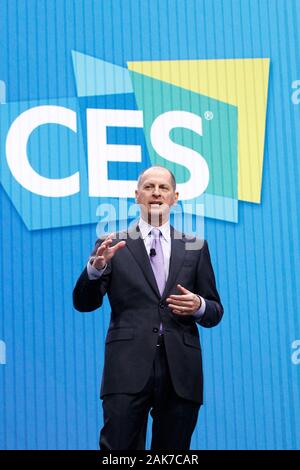 Gary Shapiro, CEO of the Consumer Technology Association, talks during an interview at 2025 CES ...