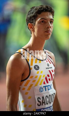 DOHA - QATAR OCT 6: Jonathan Sacoor (Belgium) competing in the men’s ...