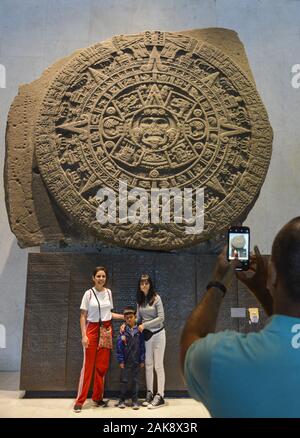 Aztekenkalender Piedra del Sol, Nationalmuseum Museo Nacional de ...