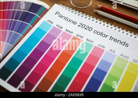 Calendar month selection trend colour concept Stock Photo - Alamy