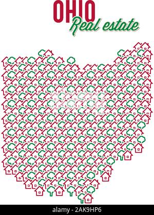 State of Ohio lettering design. Ohio, United States, typography design ...