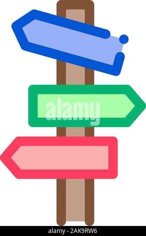 Rustic wooden signposts set. Cartoon banners, direction pointers, signs ...