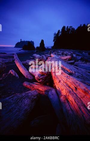 La Push Beach, Washington State Coastline, USA, adjacent to Olympic ...