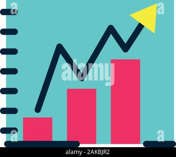 Increase arrow and bars design, workflow infographic data information business analytics and ...