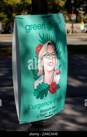 Green Party Leader Elizabeth May speaks in the Foyer of the House of ...