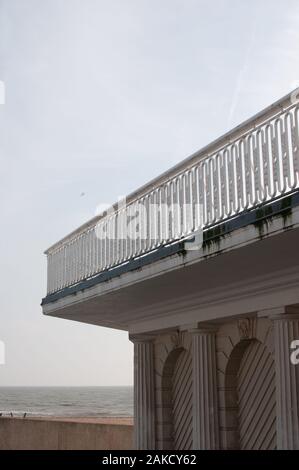 The beach and Royal Victoria Pavilion at Ramsgate Kent. The pavilion ...