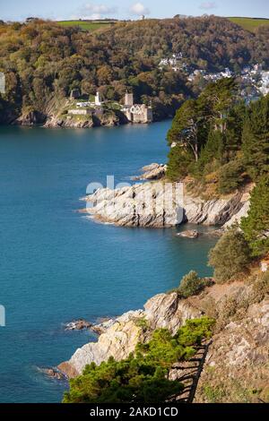View of Dartmouth and the Dart Estuary from Newcomen Road Stock Photo ...
