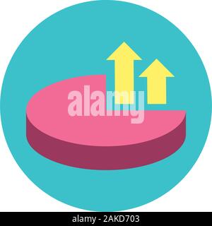 Arrows increase and cake design, Workflow infographic data information ...