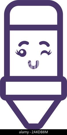 cute crayon kawaii style character Stock Vector Image & Art - Alamy