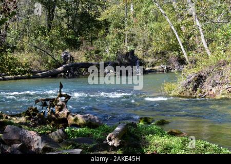 Welch Spring flows into the Current River, near Jadwin, Missouri, MO ...