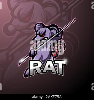 Rat gamer esport mascot logo Stock Vector Image & Art - Alamy