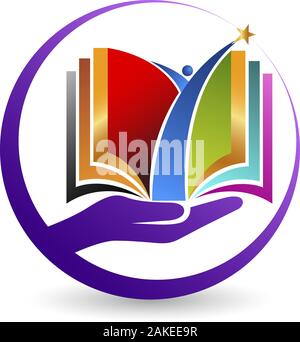 hand book logo Stock Photo - Alamy