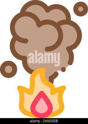 Conflagration Burn Flame Icon Outline Illustration Stock Vector Image ...