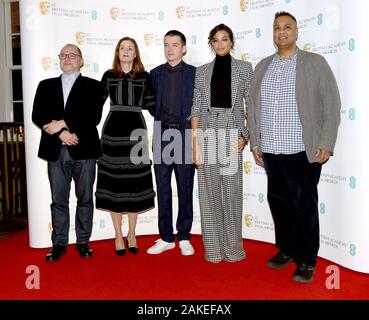 Amanda Berry, Asa Butterfield, Ella Balinska at The BAFTA Nominations ...