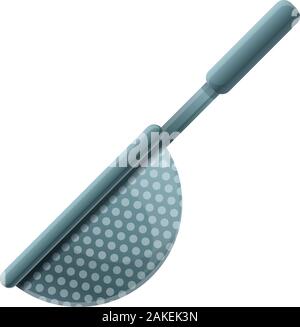 Flour sifting icon. Cartoon sifter in human hand isolated on white ...