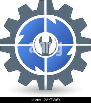 wheel spanner logo Stock Photo - Alamy