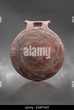 Cucladic Syros style decorated terra cotta frying pan . Early Cycladic ...