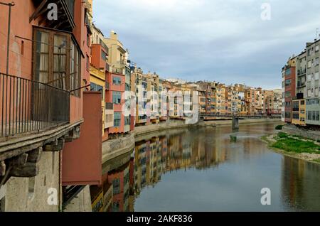 Urban environment with river Ter in Spain Barcelona Europe Stock Photo ...