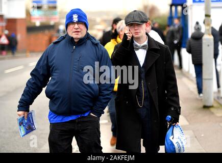 Fans arrive at the stadium ahead of the Sky Bet Championship match at ...