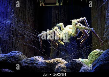 Giant spiders in the forbidden forest at the Warner Bros' Harry Potter ...