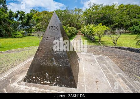 Mauritius, Rodrigues island, L'Union, memorial site, tomb of Philibert ...