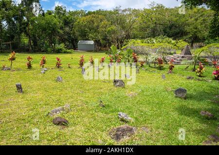 Mauritius, Rodrigues island, L'Union, memorial site, tomb of Philibert ...