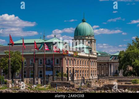 Hungary, Budapest, The Budavár Palace or Buda Castle Palace, UNESCO ...