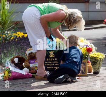 People remember Baby P on the anniversary of his death at the Cemetery ...