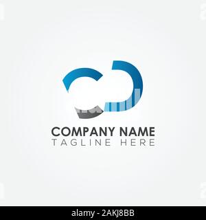Initial CD Letter Logo With Creative Modern Business Typography Vector ...