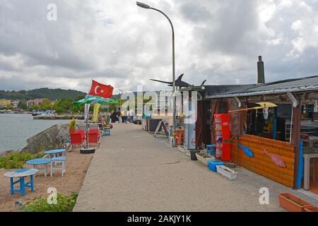 Agva, Turkey-September 12th 2019. Tourists walk towards 1 of the ...