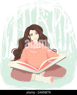 Illustration of Adult People Reading a Big Book. Adult Learners Stock ...