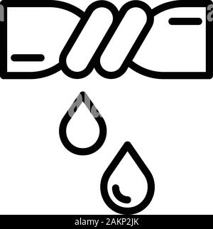 Clothes squeeze out icon. Outline clothes squeeze out vector icon color ...