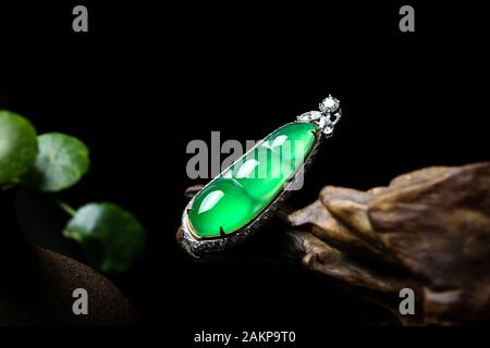 Imperial green jadeite jade pendant Stock Photo - Alamy