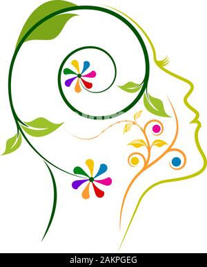 herbal facial logo Stock Photo - Alamy