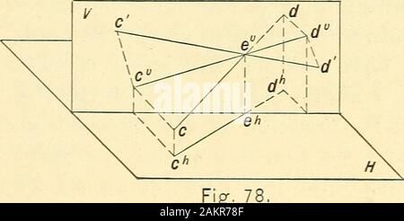 Descriptive geometry . Fig. 76. Fig. 77 Stock Photo - Alamy