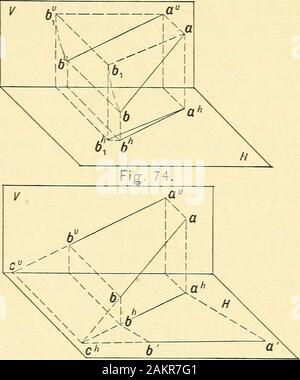 Descriptive geometry . Fig. 7 Stock Photo - Alamy