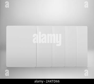 Blank White Playing Card, Tarot Card Mockup with box, Empty game card ...