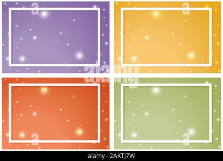 Four backgrounds with frame illustration Stock Vector Image & Art - Alamy