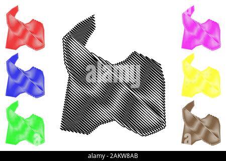 Darkhan-Uul Province (aimags, Provinces of Mongolia) map vector ...