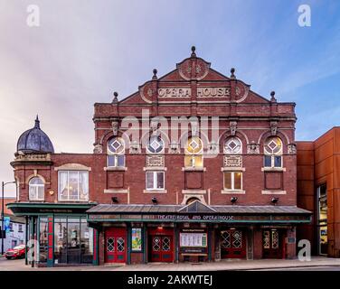 Wakefield Theatre Royal and Opera House at dusk. Wakefield. West ...