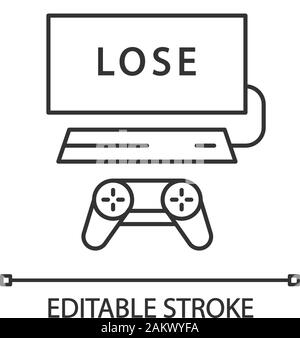 Game over - icon of the end game of the losing player. Illustration ...