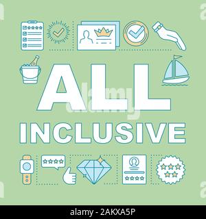 All inclusive word concepts banner. Travel agency premium offer ...