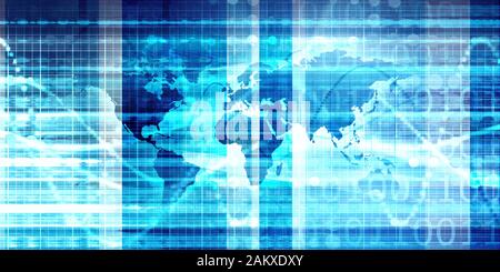 Global Company with International Corporate Business Reach Stock Photo ...