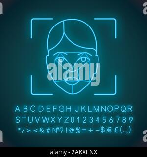 Faceprint analysis color icon. Facial recognition software. Face ID ...