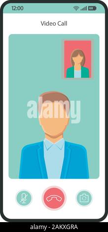 Video call layout. An application window with a place to insert your ...