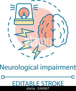 neurological rehabilitation line icon vector illustration Stock Vector ...