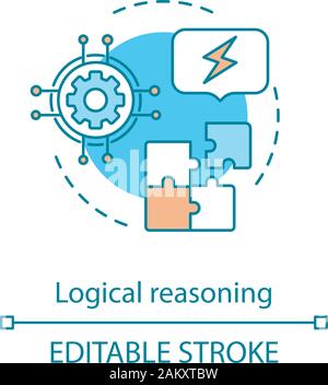 Logical reasoning concept icon. Decision making idea thin line ...